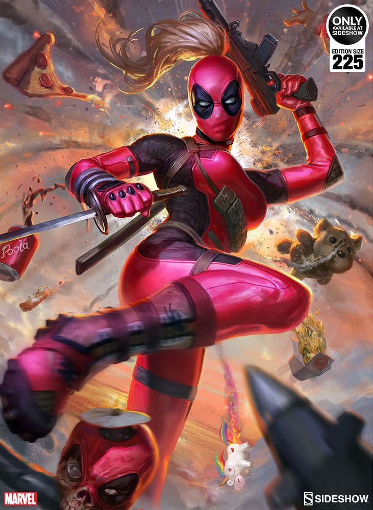 Lady Deadpool Art Print by Alex Pascenko - bunker158.com