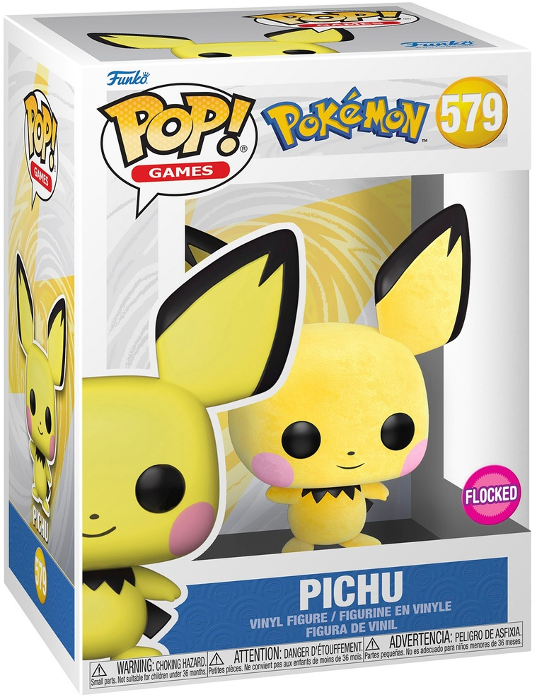 Funko Pop! - Pokemon Pichu Flocked #579 - bunker158.com