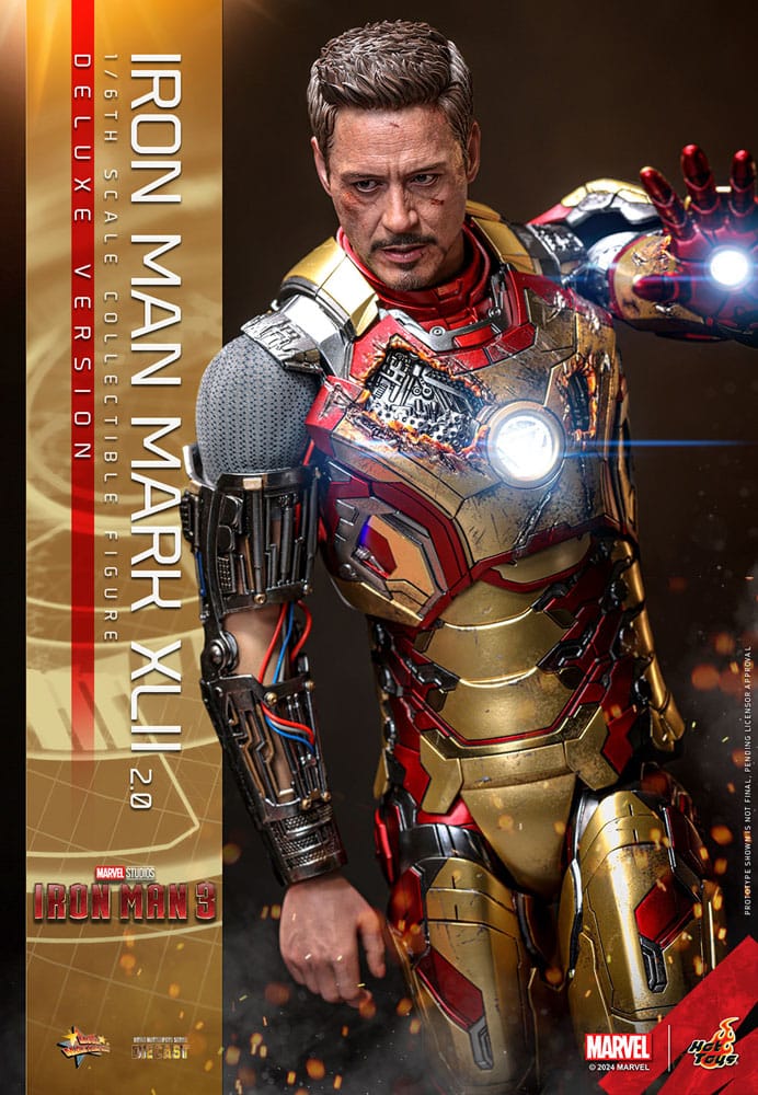 Iron Man 3 Movie Masterpiece Diecast Actionfigur 1/6 Iron Man Mark XLII ...