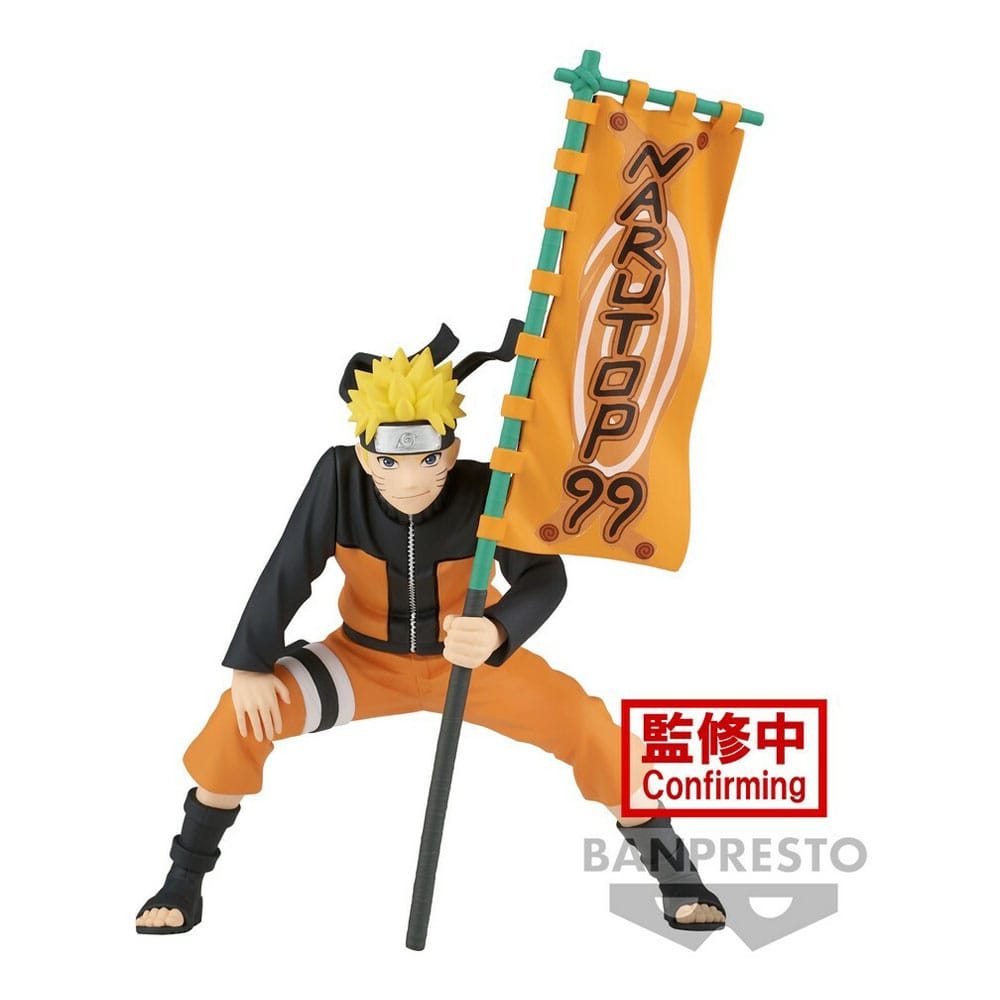 Naruto Shippuden: Naruto with Naruto 99 Flag Figure Banpresto ...